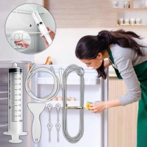 Kit de limpeza da mangueira de drenagem do frigorífico | FRIDGEFLOSS ...